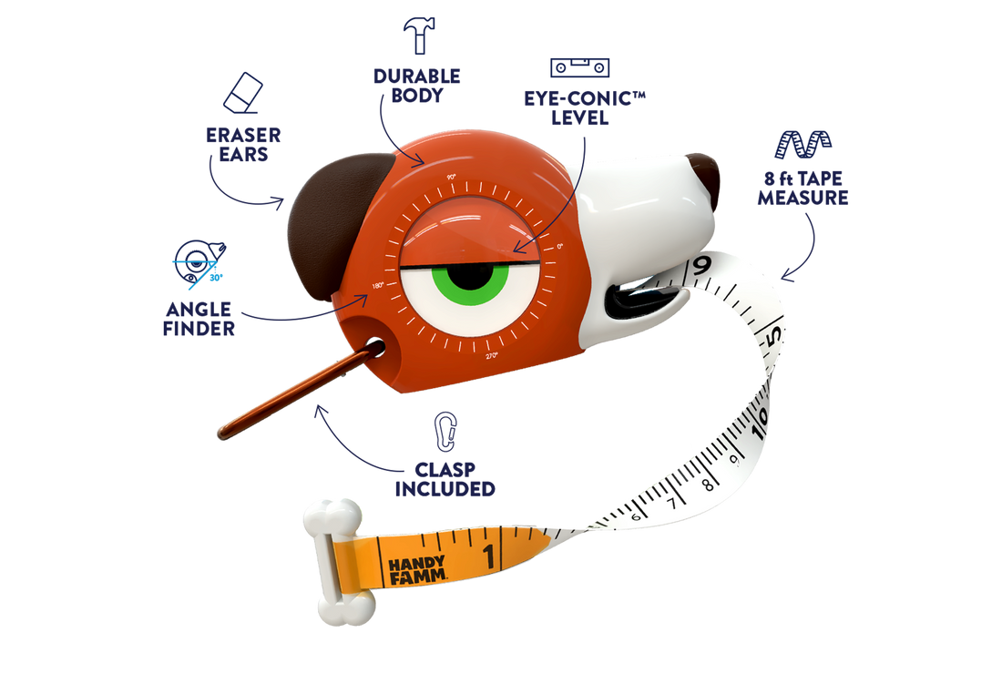 Handy Famm Fun Kids Brown Dog Tape Measure – HandyFamm