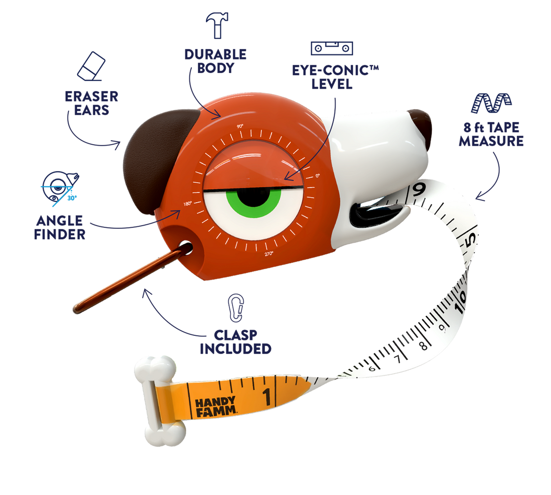 Handy Famm Fun Kids Brown Dog Tape Measure – HandyFamm