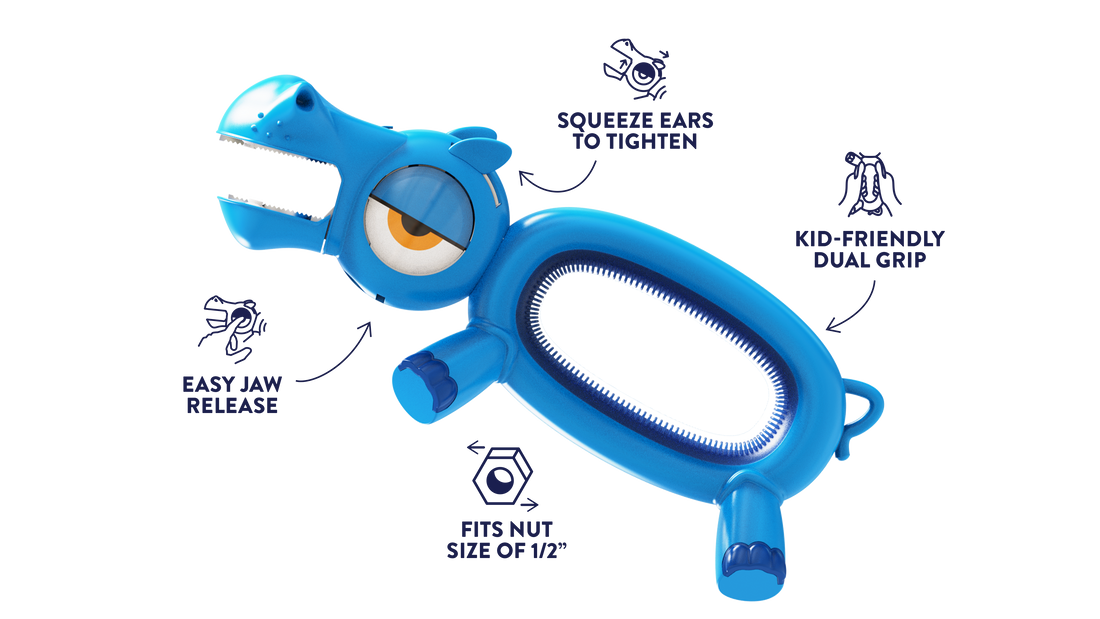 STEM Starter Wrench | Fun Kids Chomp Hippo Wrench – HandyFamm