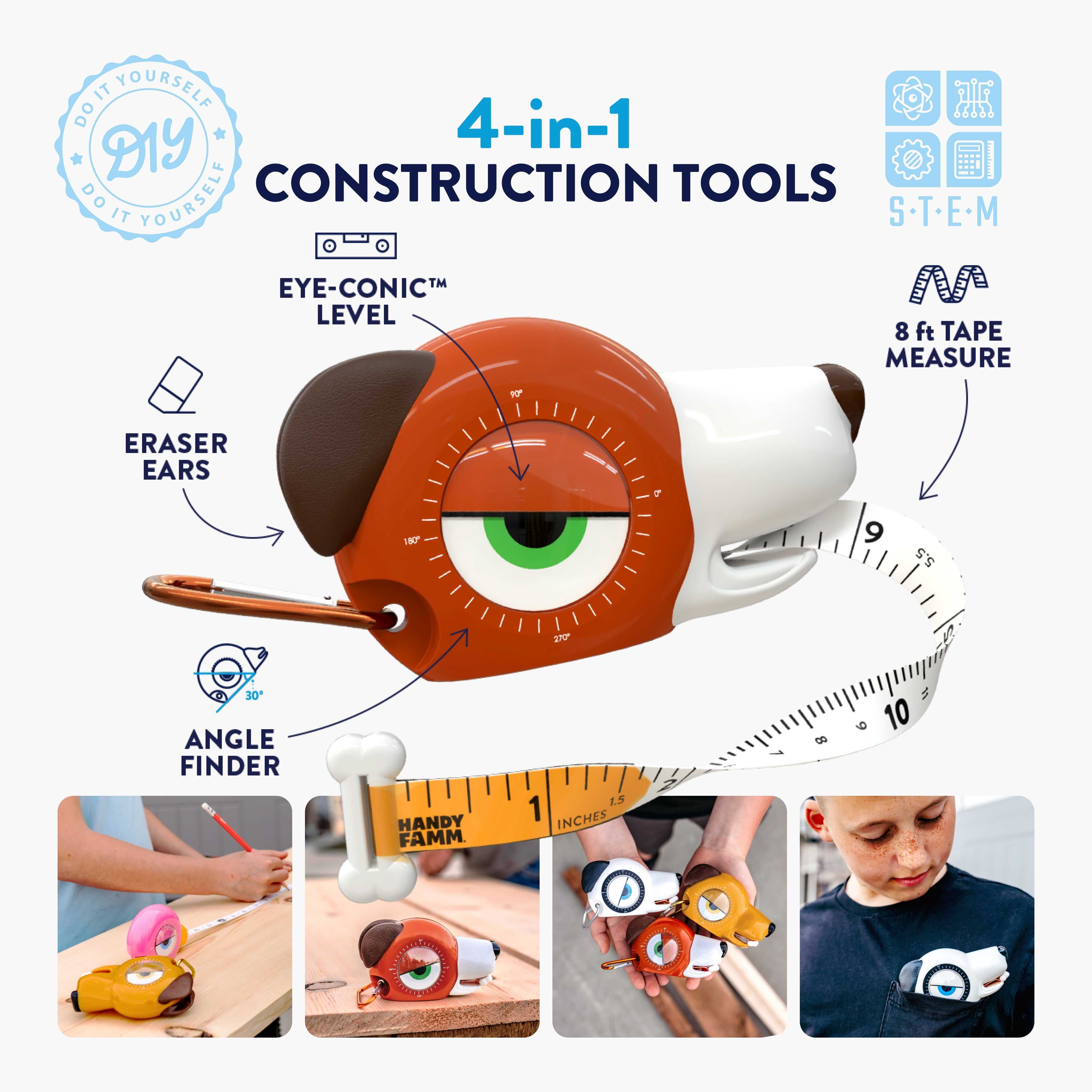 Handy Famm Fun Kids Brown Dog Tape Measure – HandyFamm