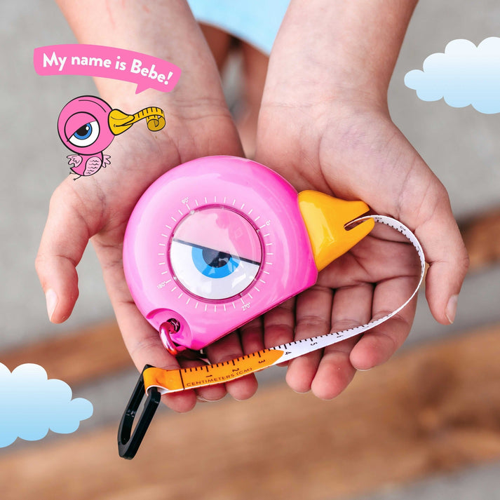 3-in-1 STEM Tool | Pink Bird Tape Measure For Kids – HandyFamm