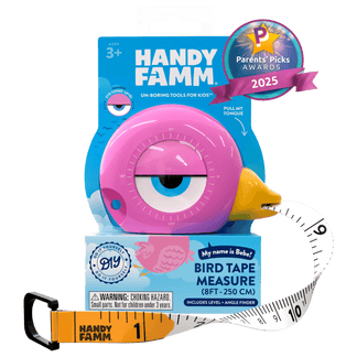 3-in-1 STEM Tool | Pink Bird Tape Measure For Kids – HandyFamm