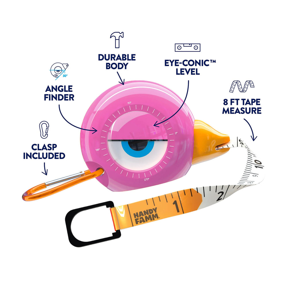 3-in-1 STEM Tool | Pink Bird Tape Measure For Kids – HandyFamm