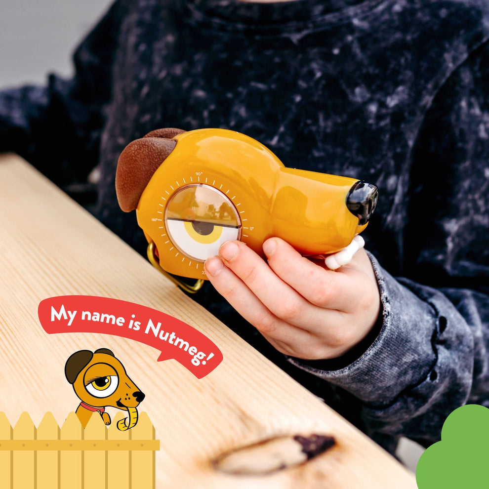 Nutmeg the Dog Kids Tape Measure | 4-in-1 STEM Tool – HandyFamm